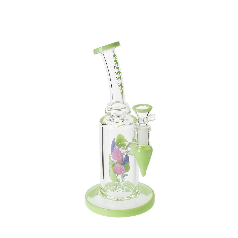 Gili Glass – New Leaf 8" Colorful Glass Water Pipe | Smoking Outlet