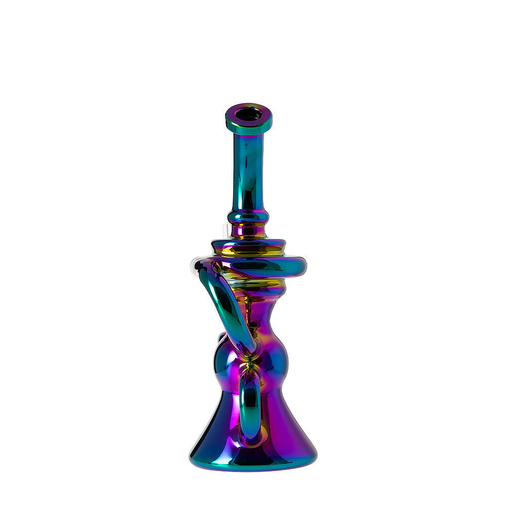 Oil Slick – 8" Rainbow Klein Recycler Dab Rig | Smoking Outlet