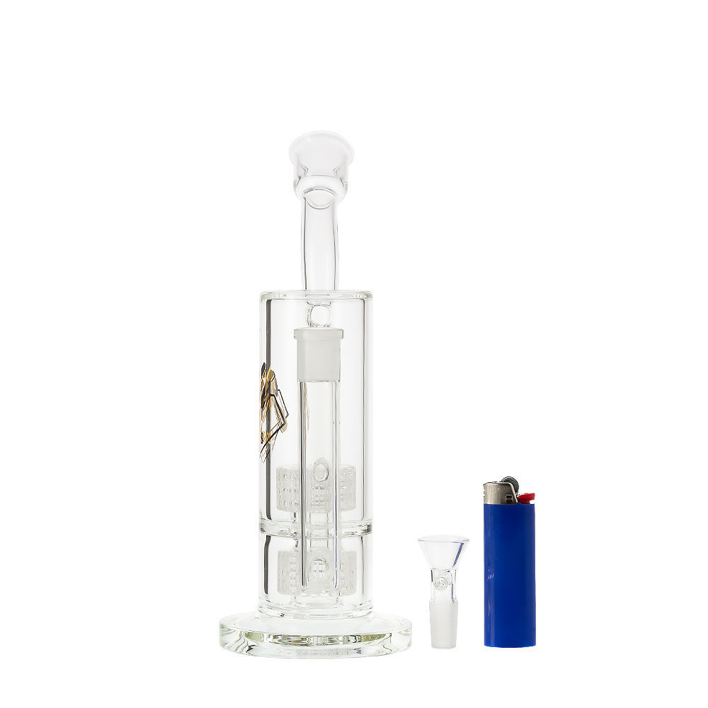 Gili Glass – 9" Double Matrix Sidecar Glass Bong | Smoking Outlet
