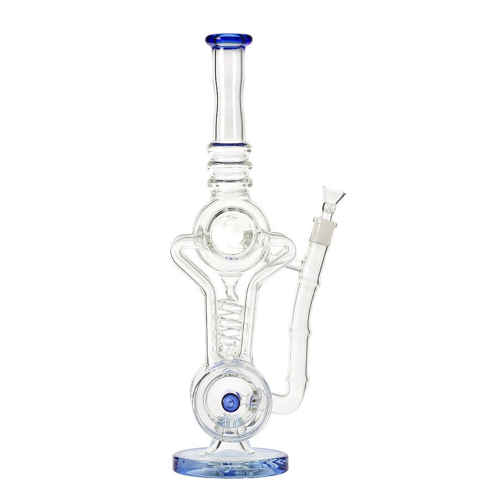 Double-Barrel – 15.5" Inline Coil Recycler Bong | Smoking Outlet