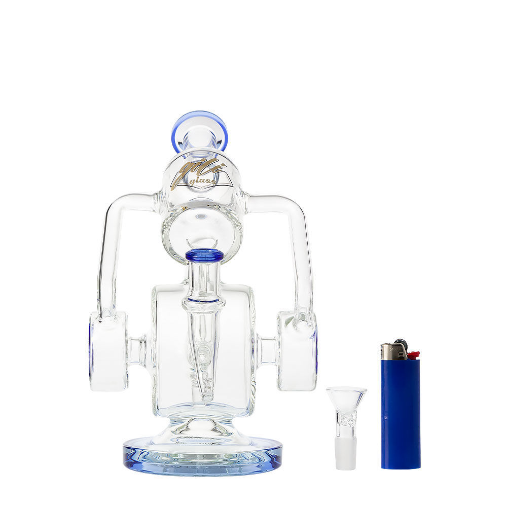Gili Glass – Smoke Factory 9" Glass Recycler Bong | Smoking Outlet