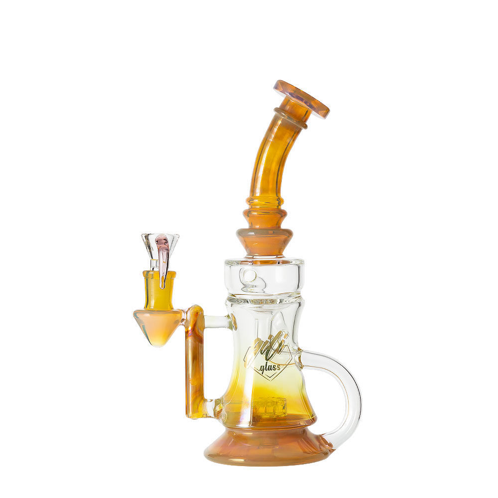Gili Glass – Paradise Fume 9" Glass Recycler Bong | Smoking Outlet