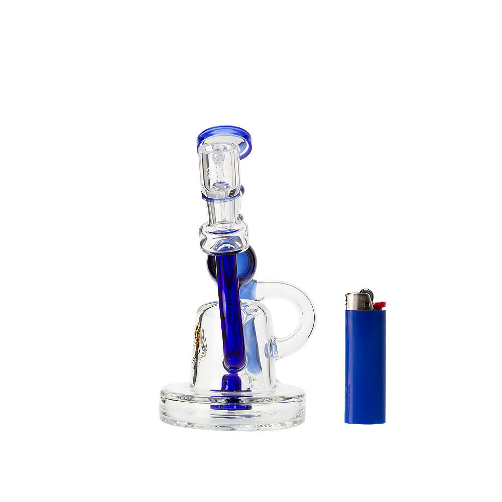 Gili Glass – Distillation 7" Showerhead Recycler Dab Rig | Smoking Outlet