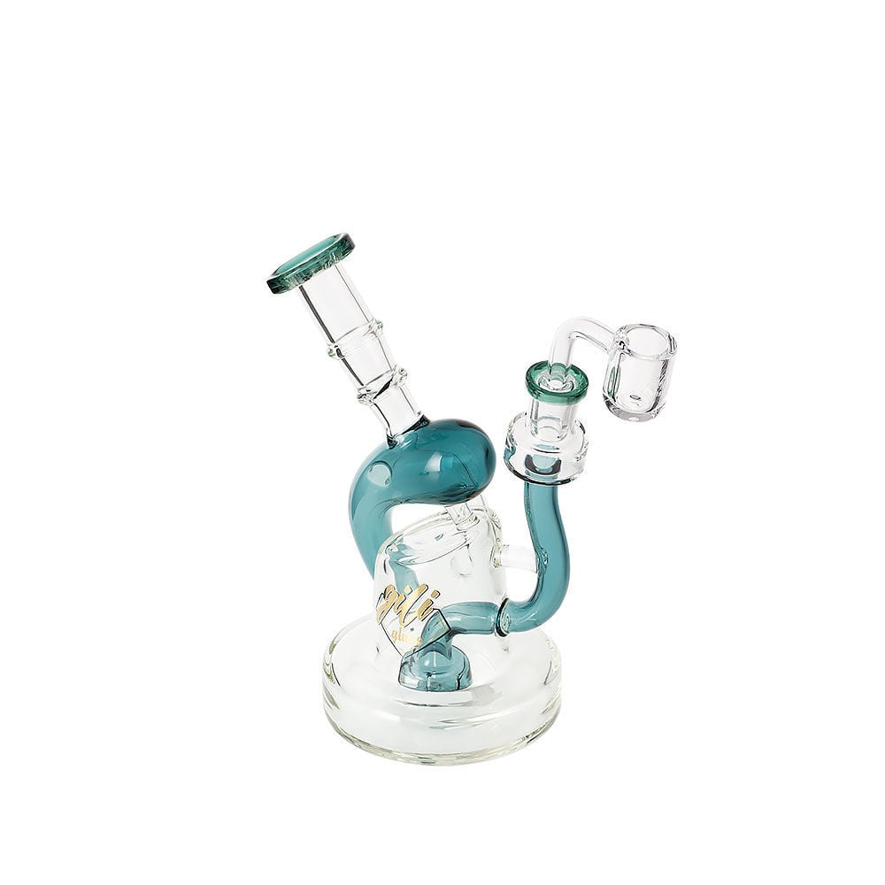 Gili Glass – Distillation 7" Showerhead Recycler Dab Rig | Smoking Outlet