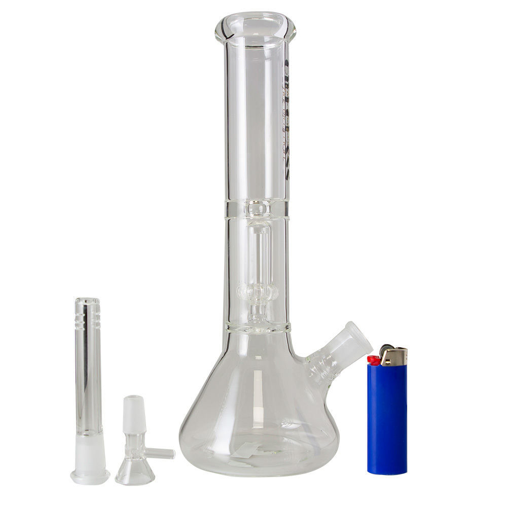 Gili Glass – 11.5" Clear Double-Chamber Beaker Bong | Smoking Outlet