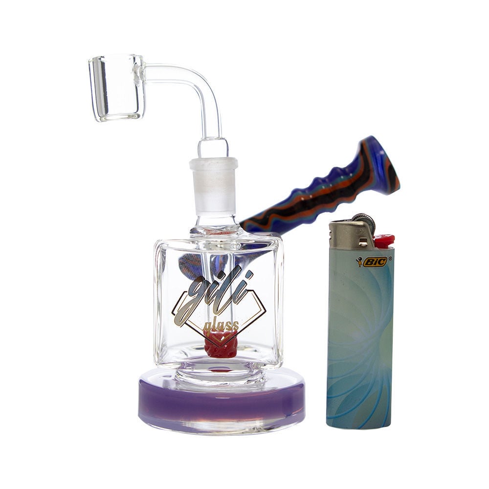 Gili Glass – 4" icy dice Dab Rig | Smoking Outlet