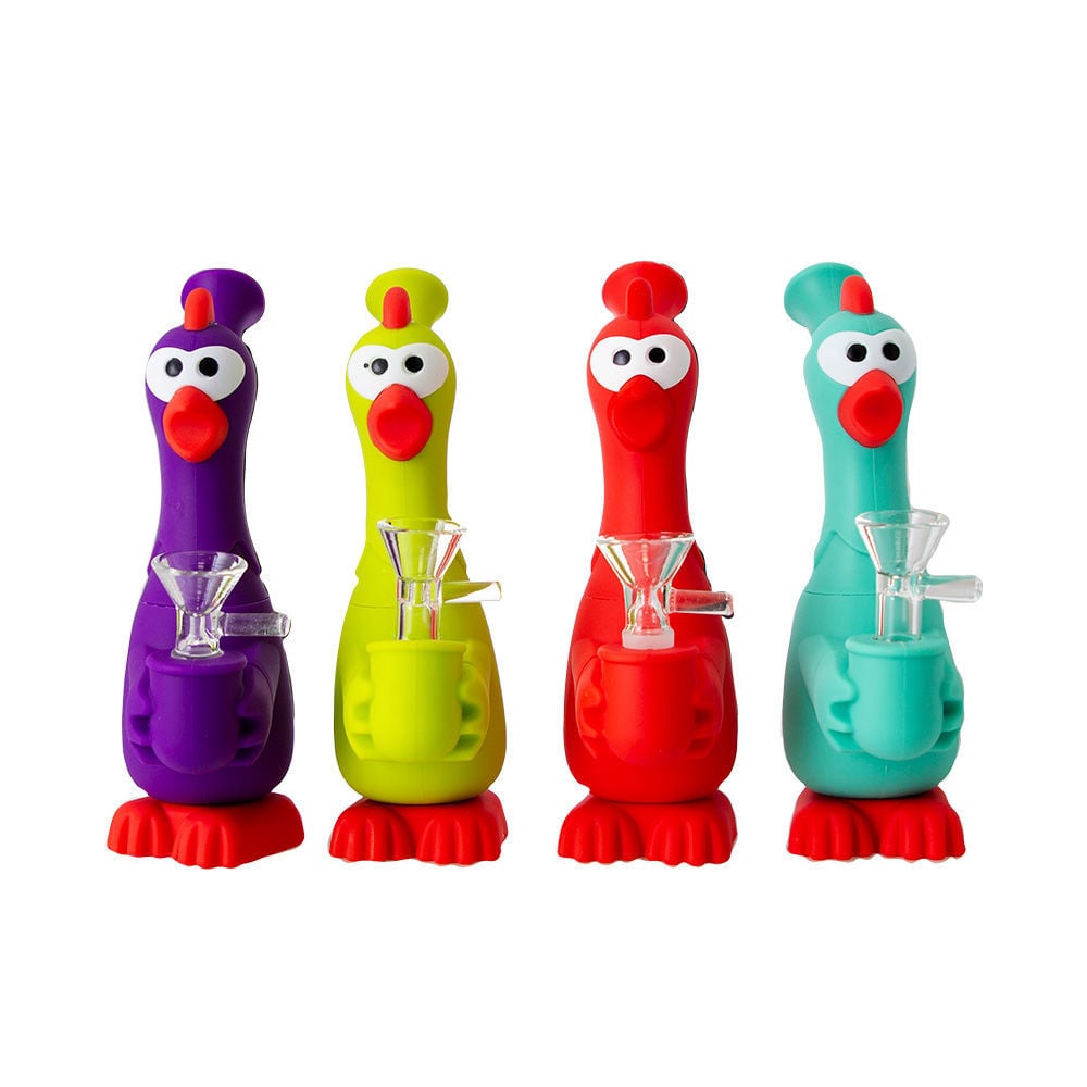 Rubber Chicken – 6.5" Portable Silicone Bong | Smoking Outlet