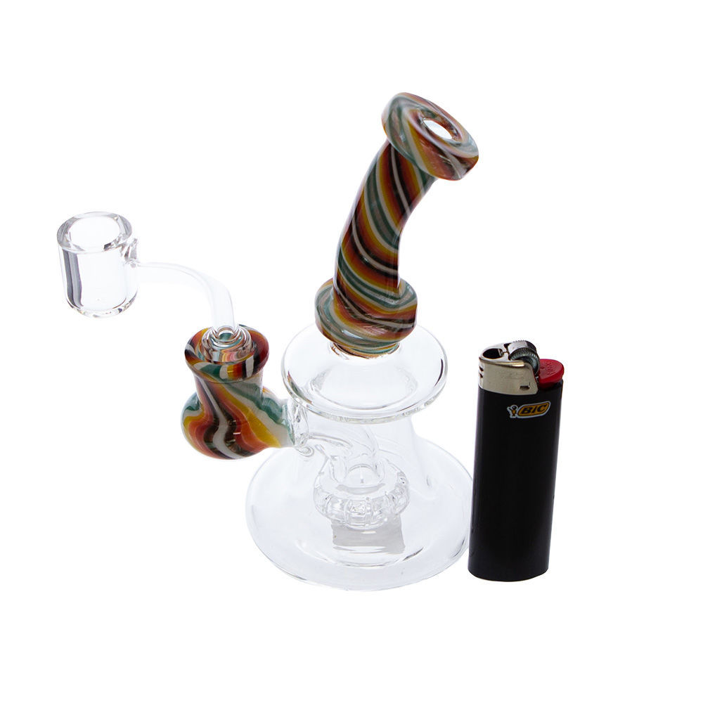 Swirl Candy – 6" Showerhead Perc Dab Rig | Smoking Outlet