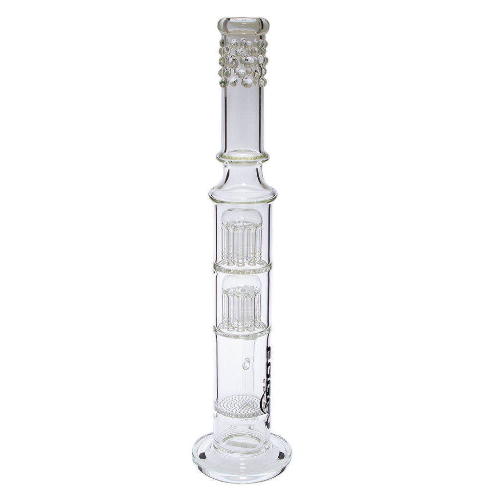Foggy – 19.5" Double Tree Percolator Beaker Bong | Smoking Outlet