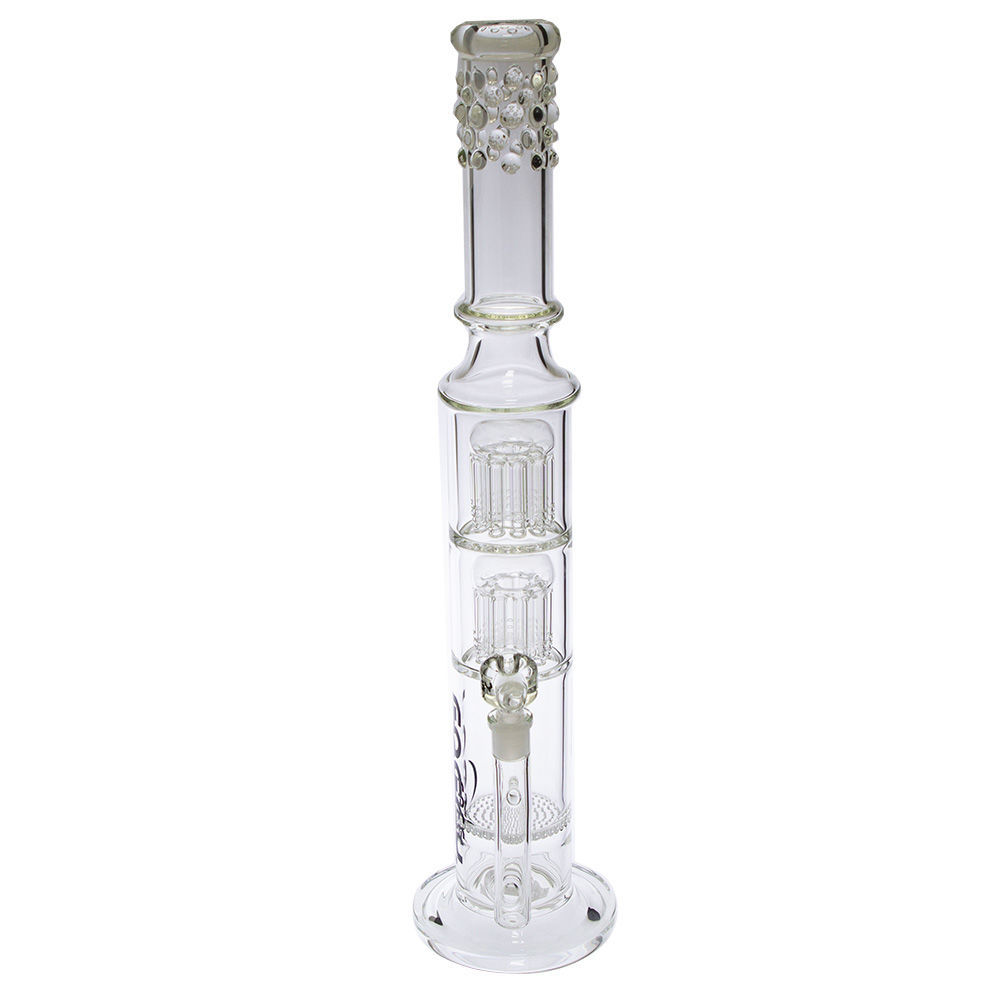 Foggy – 19.5" Double Tree Percolator Beaker Bong | Smoking Outlet